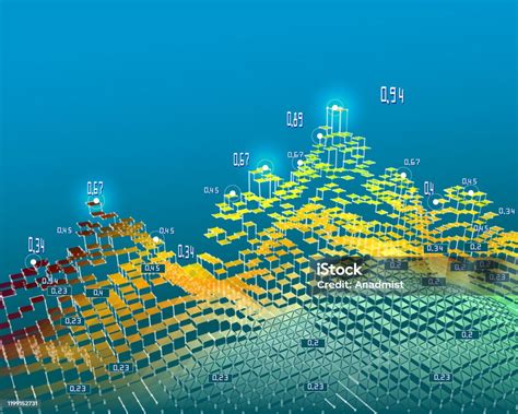 예측 분석의 추상색상 배경입니다 양자 가상 암호화 개념 인공 지능의 과학 시각화 블록 체인 가상현실에 대한 스톡 벡터 아트 및