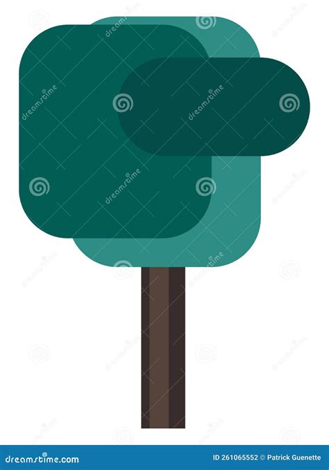 Dark Green Abstract Tree Icon Stock Vector Illustration Of Vector Natural