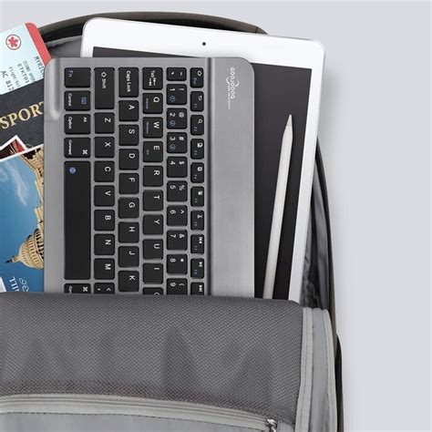 Jual Goojodoq 2nd Gen Pro 10 Inch 3 In 1 Wireless Bluetooth Keyboard Mouse Set Shopee Indonesia