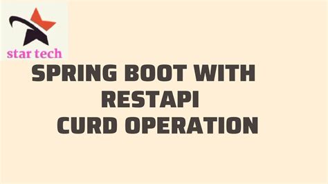 68spring Boot Rest Jpa Curd Operations With Mysql Youtube
