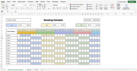 How To Create A Rotating Schedule In Excel 8 Steps With Templates