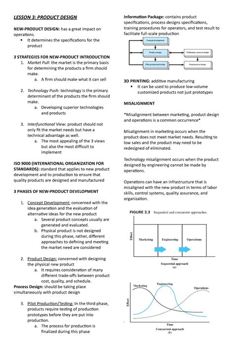 CHAP AND TQM TQM Notes LESSON PRODUCT DESIGN NEW PRODUCT