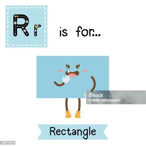 편지 R 귀여운 어린이 다채로운 도형 알파벳 추적 Flashcard 사각형의 영어 어휘를 학습 하는 아이 들을 위한 2차 도형에 대한 스톡 벡터 아트 및 기타 이미지