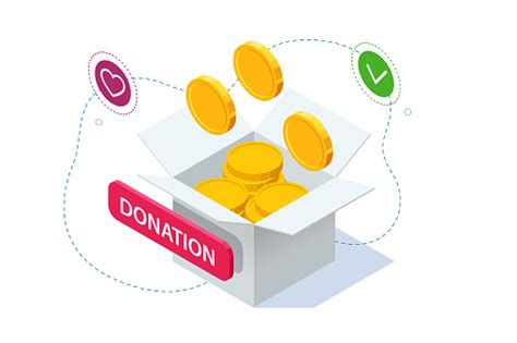 아이소메트릭 인물 캐릭터는 온라인 자선 단체에 돈을 기부합니다 기부는 인도주의적 대의에 상당한 영향을 미칠 수 있습니다 3차원