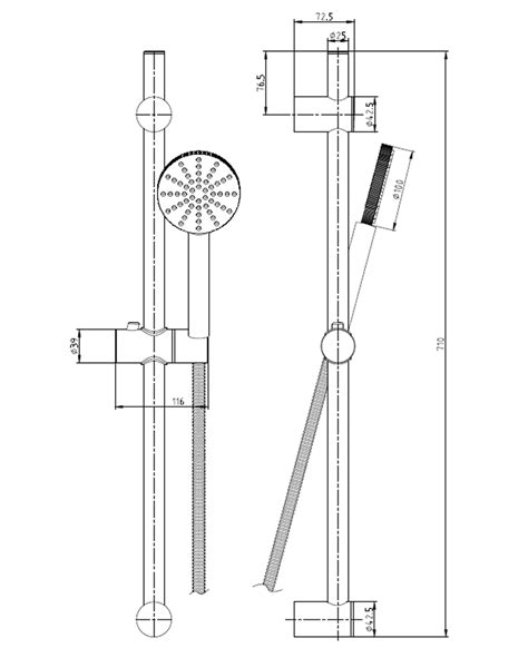 Scudo Exposed Shower Riser Rail Matt Black Get My Taps
