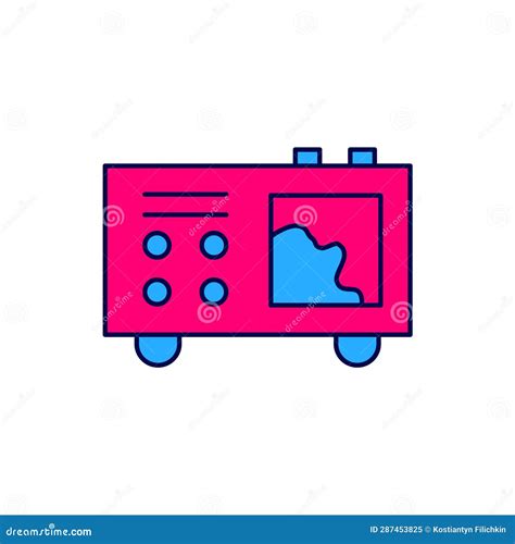 Filled Outline Spectrometer Icon Isolated On White Background Vector Stock Vector