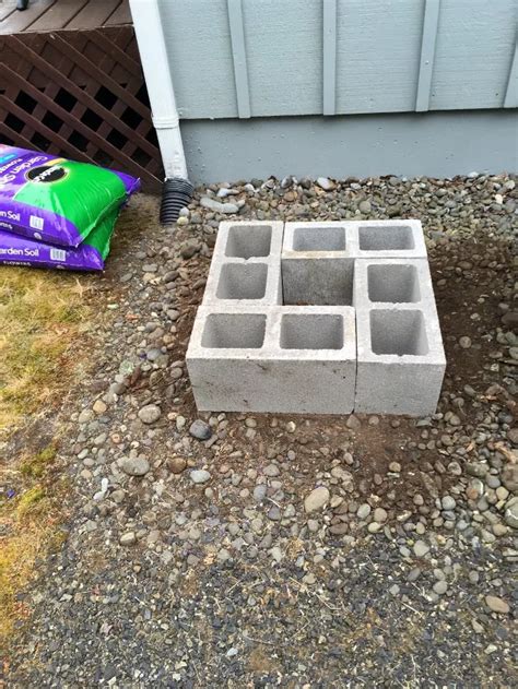 Hide Your Garbage Can And Heat Pump With A Diy Cinder Block Planter