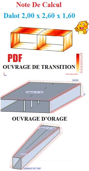 Note de Calcul Complet Dalot 2 00 x 2 60 x 1 60 Un site dédié à la conception plan de maison
