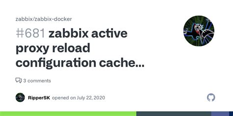 Zabbix Active Proxy Reload Configuration Cache Runtime Command Via Docker Issue Zabbix