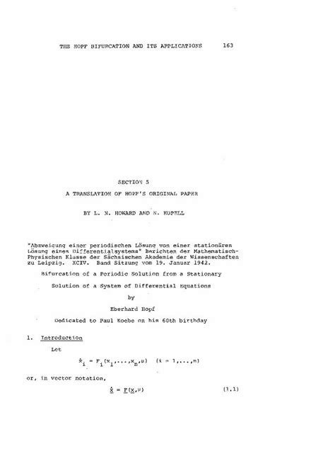 Pdf The Hopf Bifurcation And Its Applications 163 · The Hopf