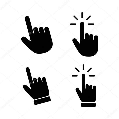 Icono Del Cursor De Mano Ilustración Vectorial Signo Y Símbolo Del
