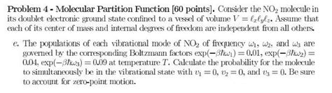 solved problem 4 molecular partition function 60 points