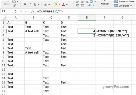 How To Count Cells With Text In Excel