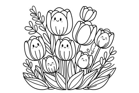 花の塗り絵 一覧【子供の塗り絵 図柄の無料ダウンロード】 印刷・商用利用可 無料プリントのスタプリ