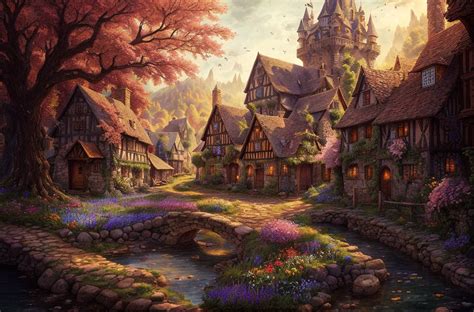 Fantasy Village By Artisticjourney1 On Deviantart