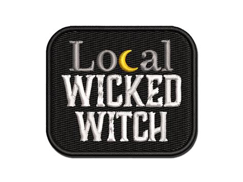 Local Wicked Witch Wiccan Goth Multi Color Embroidered Iron On Or Hook