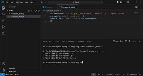 Safia Ali On Linkedin 100daysofcodingchallenge Typescript