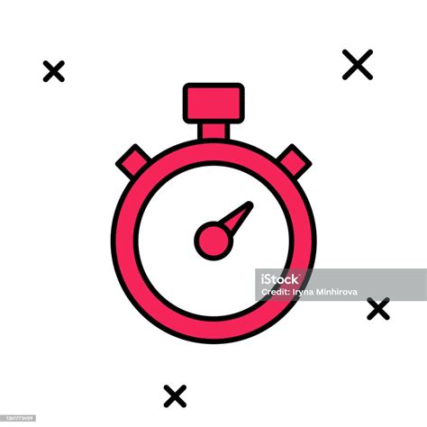 흰색 배경에 격리된 윤곽선 Stopwatch 아이콘입니다 시간 타이머 기호입니다 크로노미터 기호 벡터 2 위 상 종류에 대한 스톡 벡터 아트 및 기타 이미지 Istock