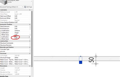 setting beam z justification to bottom raises beam by offset revit