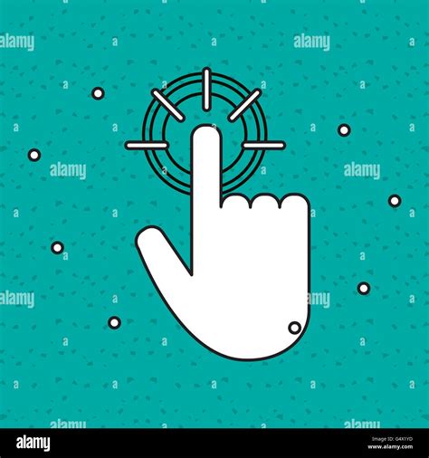 Communication Design Cursor Icon Colorful Illustration Vector Stock