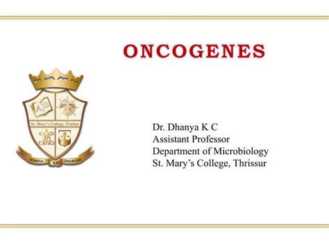 Oncogene And Proto Oncogene Pptx