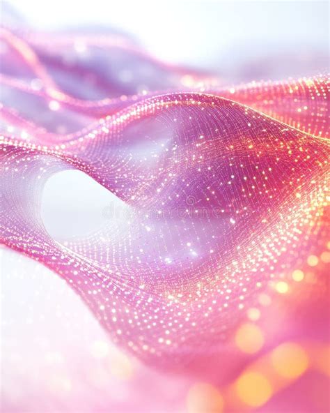 Abstract Digital Wave Glowing Particles Futuristic Technology