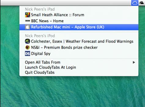 CloudyTabs Lets You Access ICloud Synced Browser Tabs Outside Of Safari On Your Mac BetaNews