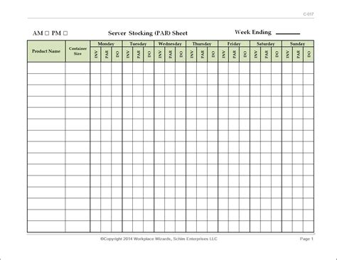 Server Budget Template