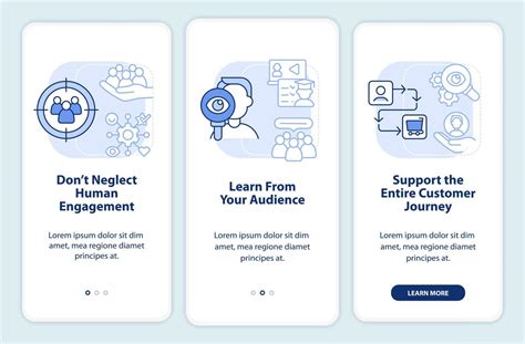 People First Mindset Light Blue Onboarding Mobile App Screen