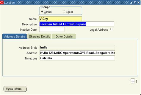 Oracle Inventory Defining Location Learn Oracle