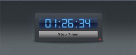 Timer Widget Ui With Blue Digital Numbers Welovesolo