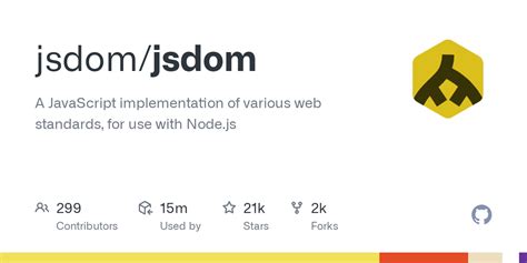 jsdom readme md at main · jsdom jsdom · github