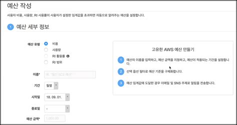 Aws 예산 초과 알람 설정 라이트세일 사용자를 위한 요금 및 허용 트래픽 임박 미리 알림 스위프트코딩