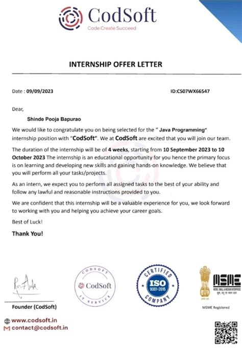 Pooja Shinde On Linkedin Javaprogramming Codesoft Internship Codesoft