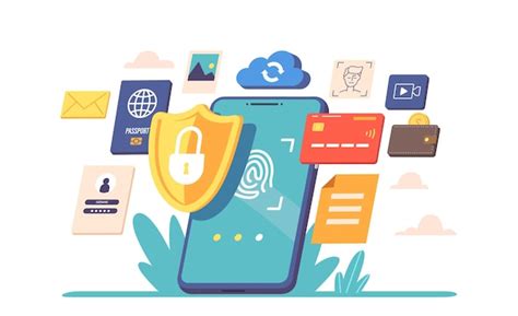 Premium Vector Mobile Data Protection Security Privacy In Internet Virtual Private Network