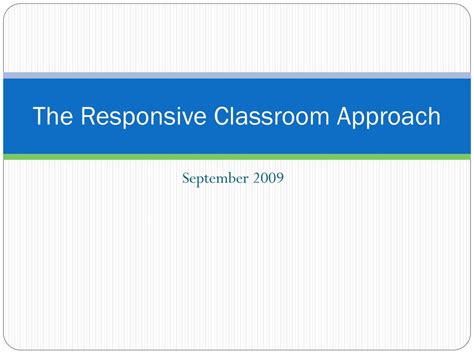Ppt The Responsive Classroom Approach Powerpoint Presentation Free Download Id 2565026