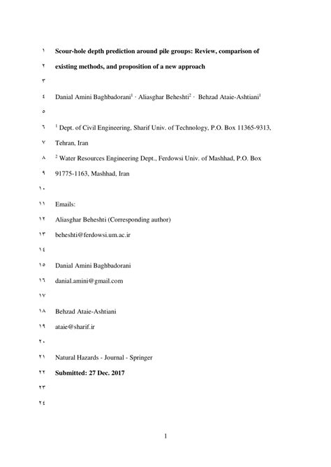 Pdf Scour Hole Depth Prediction Around Pile Groups Review Comparison Of Existing Methods