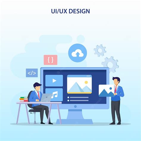 Premium Vector Ui Ux Design Concept Creating An Application Design Content And Text Place