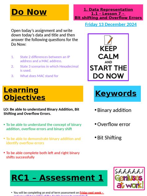 Lesson 7 Bit Shifts And Overflow Errors Pdf Bit Theory Of