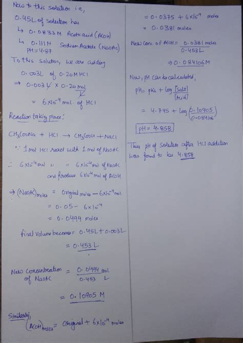 1 calculate the ph of a buffer solution prepared by mixing 0 250 l of