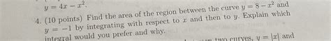 Solved Y4x X210 ﻿points ﻿find The Area Of The Region