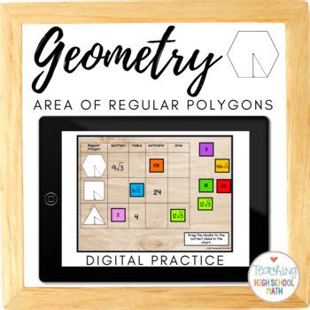 Geometry Area Of A Regular Polygon Digital Practice Distance Learning