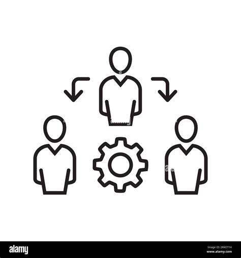 Coordinating People Concept Line Icon Simple Element Illustration