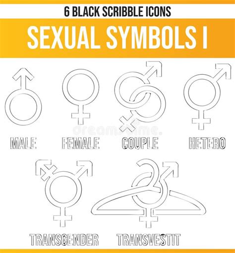 Icon Set Sexual Symbols I Stock Vector Illustration Of Transvestite