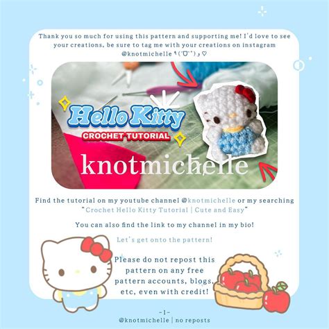 Free Pattern Mini Hello Kitty