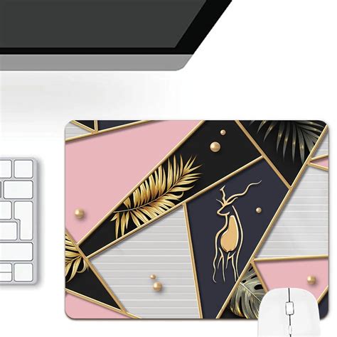 소프트 게임 마우스 패드 Pu 가죽 컴퓨터 마우스 패드 작은 휴대용 크기 25x21cm 사무실 책상 액세서리 귀여운 사슴 시리즈 기가팩토리