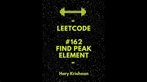 Find Peak Element Youtube