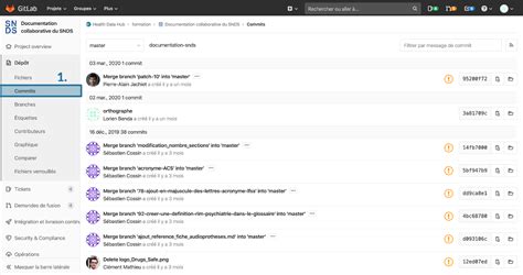 Introduction à Gitlab Documentation Du Snds And Snds Omop