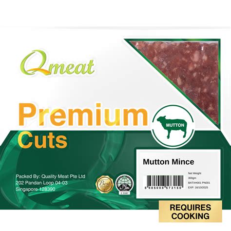 Qmeat Frozen Mutton Minced 300g Quality Meat Butchery