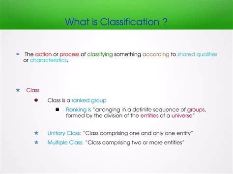 Classification 1st Class Ppt